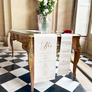 Fabric Wedding Menu, Linen Menu - Etsy