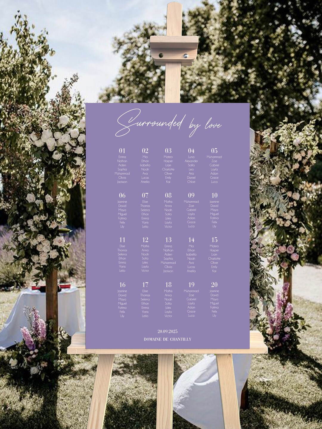 Purple Wedding Table Plan, Lavender Wedding Decor, Forex Table Plan ...