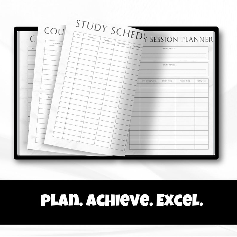 Student Printable Planner, Printable Student Planner Bundle, Study ...