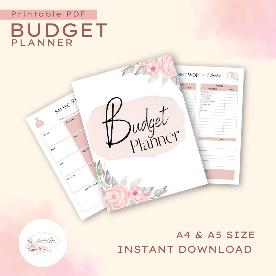 Printable Budget Planner Comes in 2 Printable Size Options Easy to Use ...
