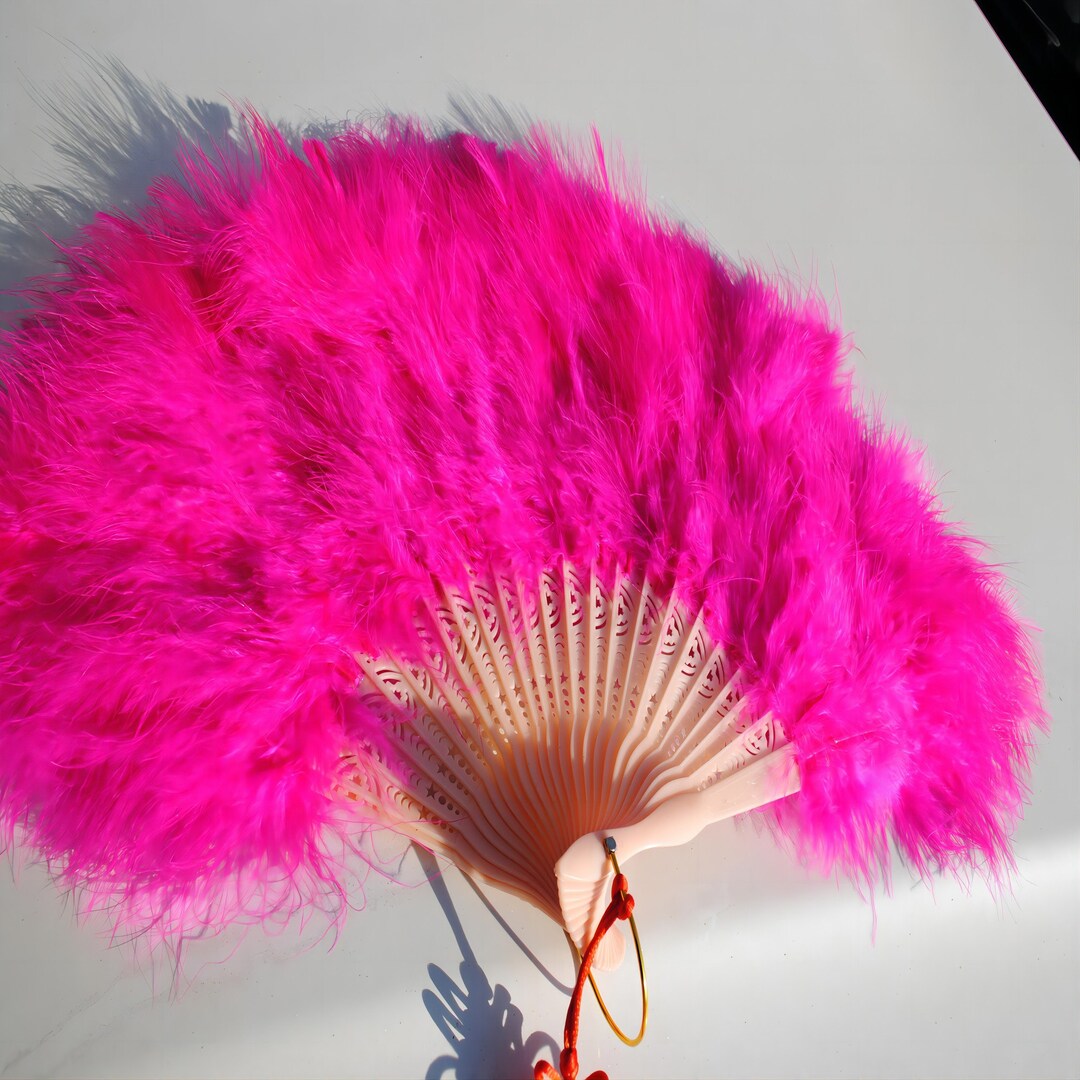 1990s, Handmade Feather Fan, Pink Vintage Feather Fan - Etsy