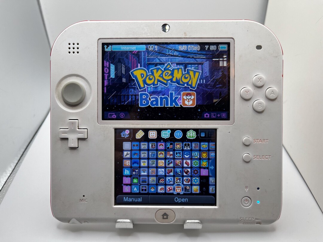 Nintendo 2DS White Red 64GB 700+ Games Pokemon Bank + ALL Pokemon Games ...