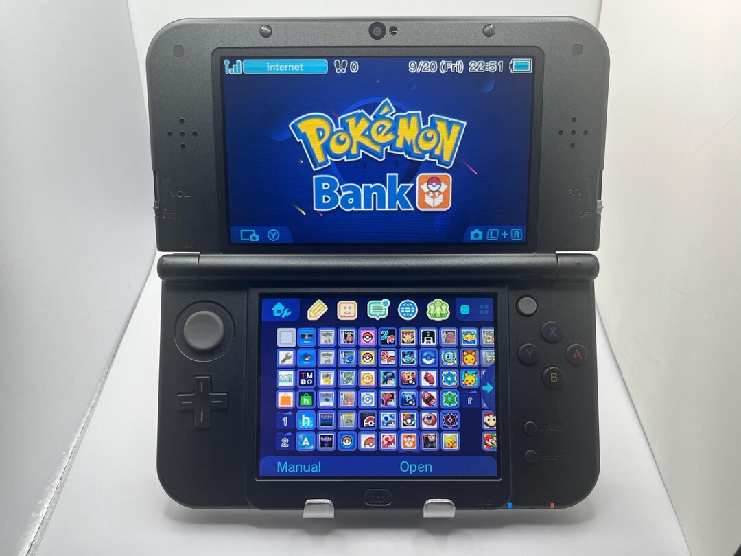 New 3DS XL Gray Top IPS 64GB Fully Loaded Pokemon Bank ALL Pokemon ...
