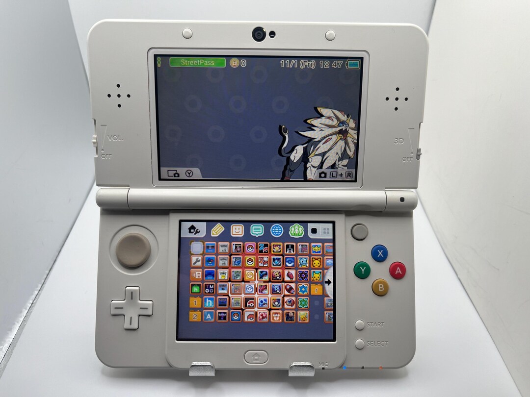 New 3DS White 64GB Fully Loaded Pokemon Bank ALL Pokemon Games, Mario ...