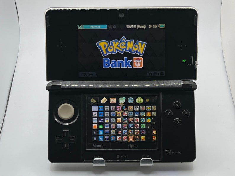 Nintendo 3DS Cosmo Black 64GB Pokemon Bank ALL Pokemon Games, Mario ...