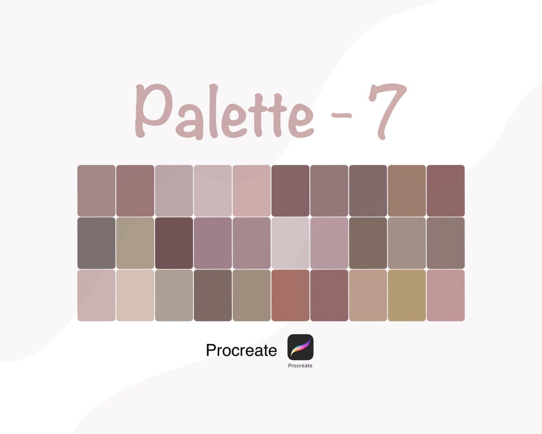 Procreate Colors - Palette - 7 - Illustration Colors - Digital Drawing ...