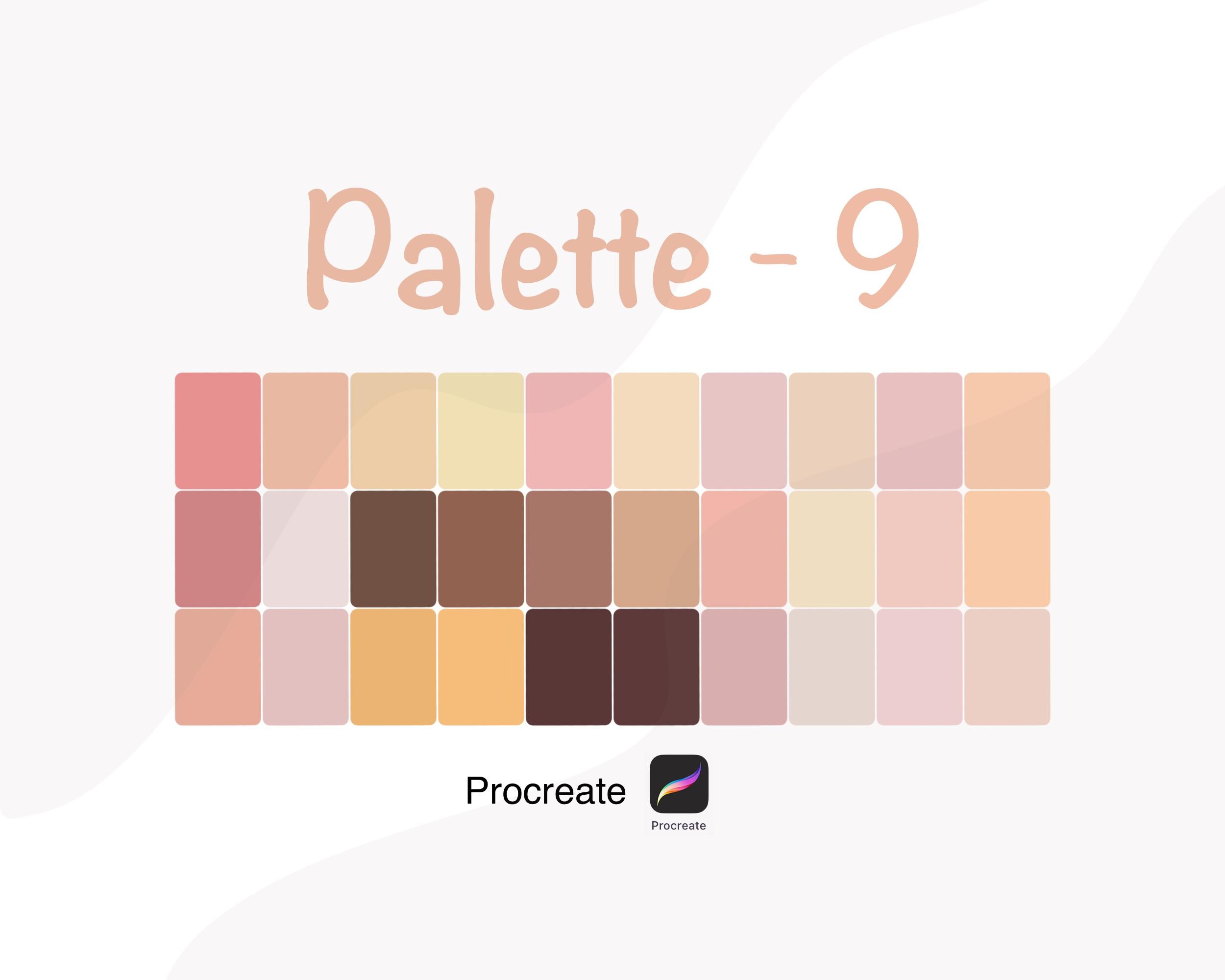 Procreate Colors - Palette - 9 - Illustration Colors - Digital Drawing ...