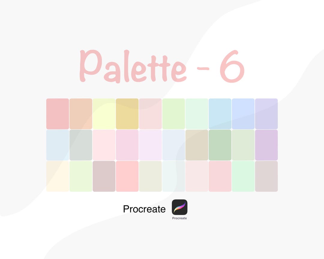 Procreate Colors - Palette - 6 - Illustration Colors - Digital Drawing ...