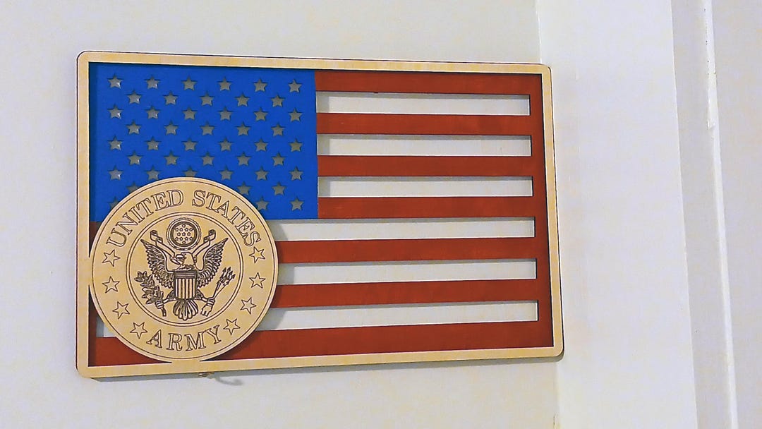 Laser-cut American Flag Military Sign: Personalized Veteran Gift - Etsy