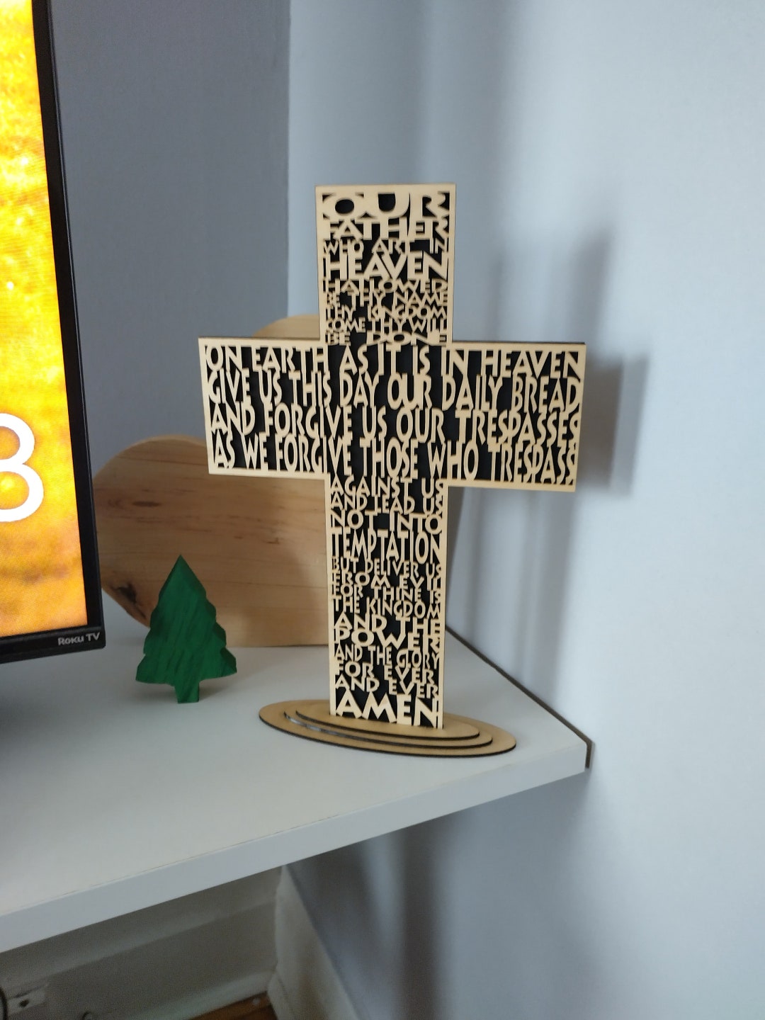 The Lords Prayer Wooden Sign With Stand, Hang It or Put on the Mantle ...