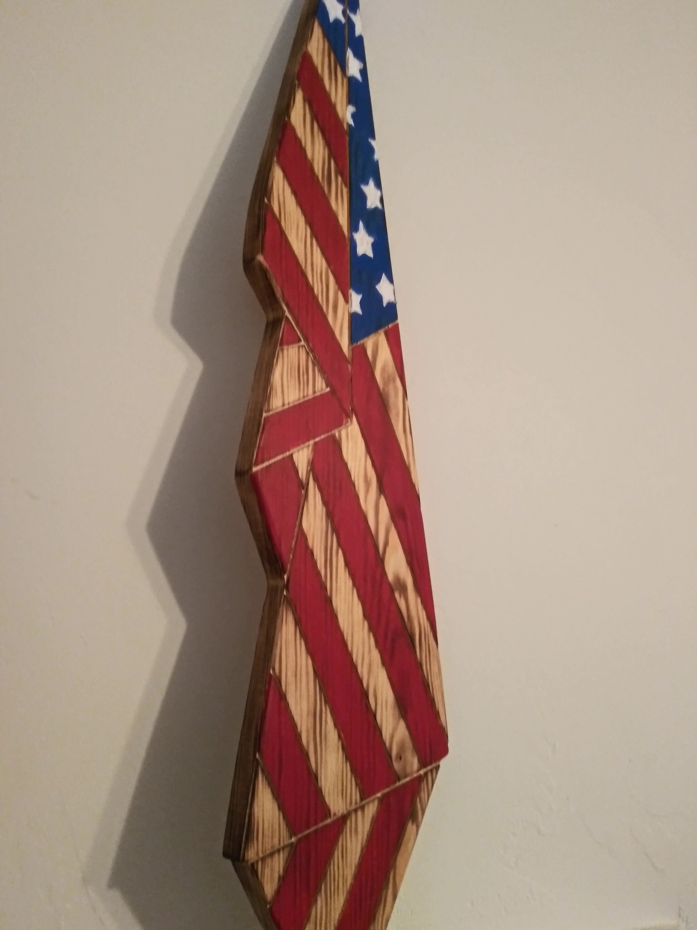 Handmade Vertical Wooden Flag - Rustic Patriotic Decor - Made to Order ...