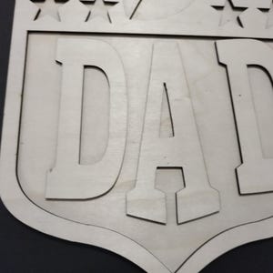 Football Dad DIY Kit, Unfinished Wooden Door Sign, Gift Idea for Him ...