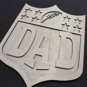 Football Dad DIY Kit, Unfinished Wooden Door Sign, Gift Idea for Him ...