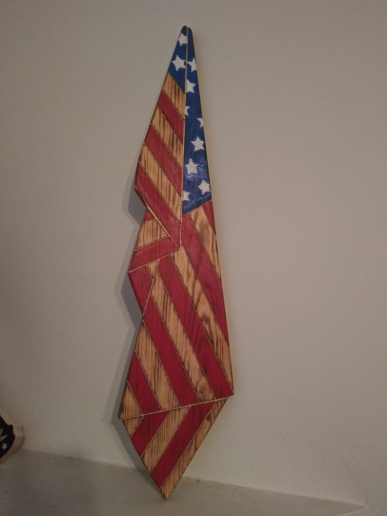 Handmade Vertical Wooden Flag - Rustic Patriotic Decor - Made to Order ...