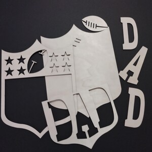Football Dad DIY Kit, Unfinished Wooden Door Sign, Gift Idea for Him ...