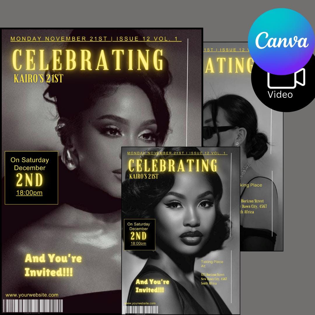 Video Magazine Invitation | Vogue Magazine | Bestie Newspaper ...