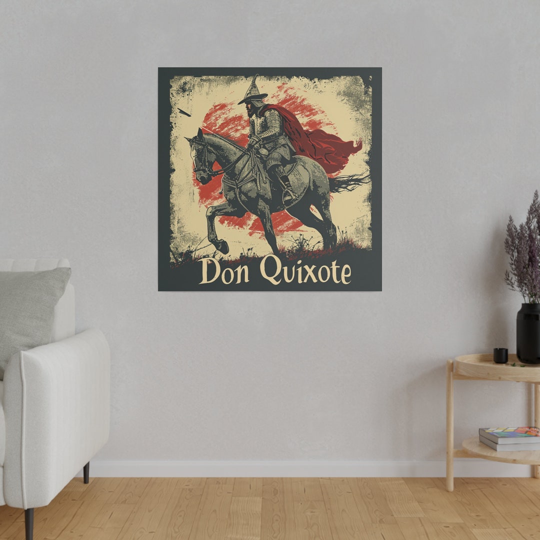 Don Quixote Art, Knight Canvas, Cervantes Inspired, Epic Tale Print ...