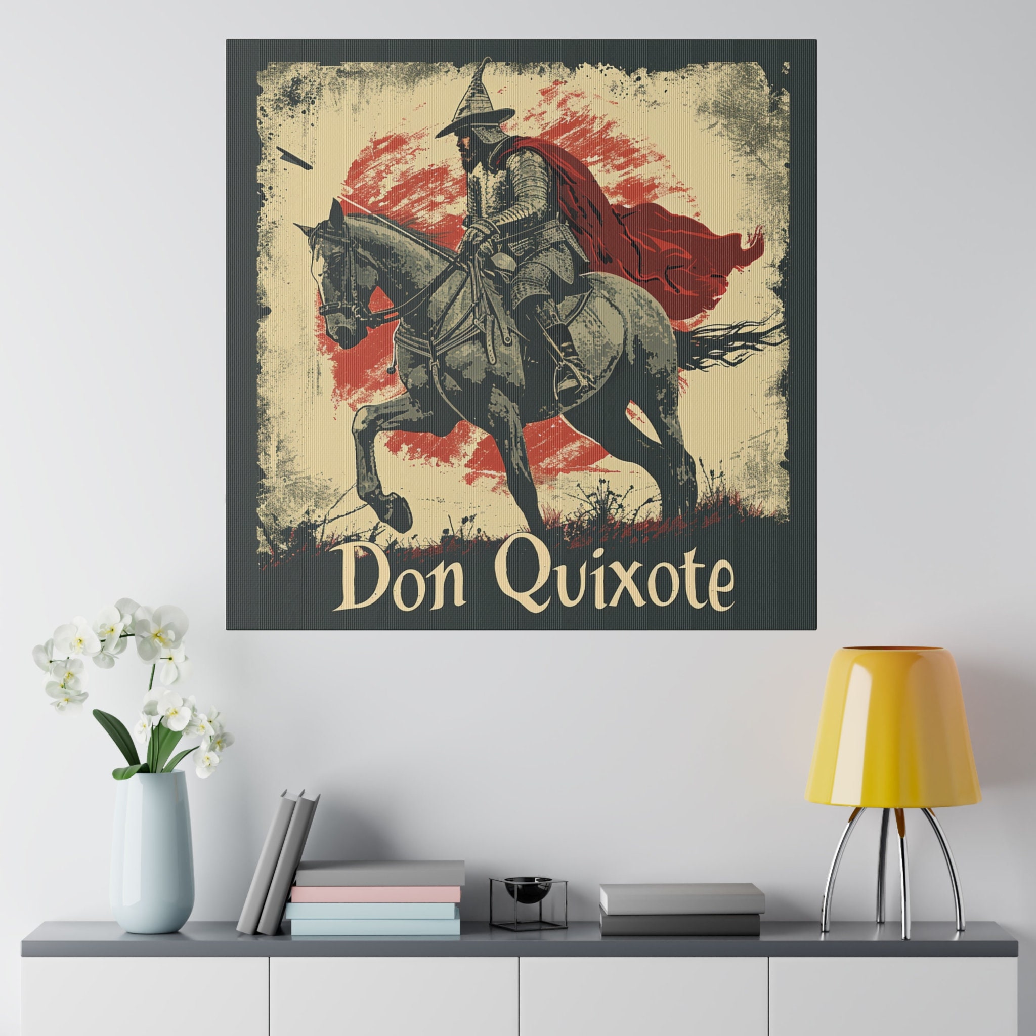 Don Quixote Art, Knight Canvas, Cervantes Inspired, Epic Tale Print ...