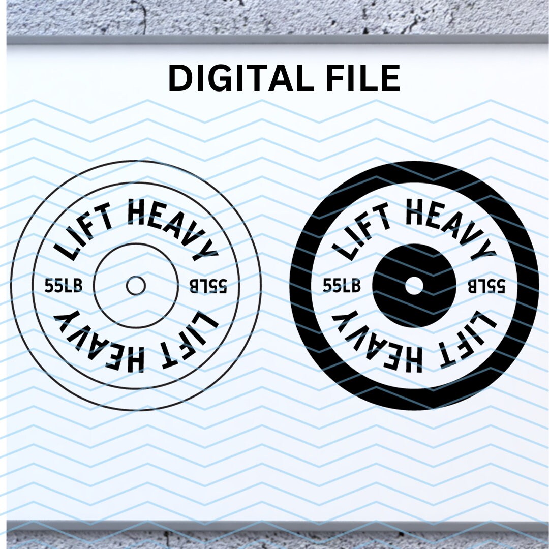 Lift Heavy Bumper Plates - Two Styles - Weights - SVG, PNG, JPEG - Etsy