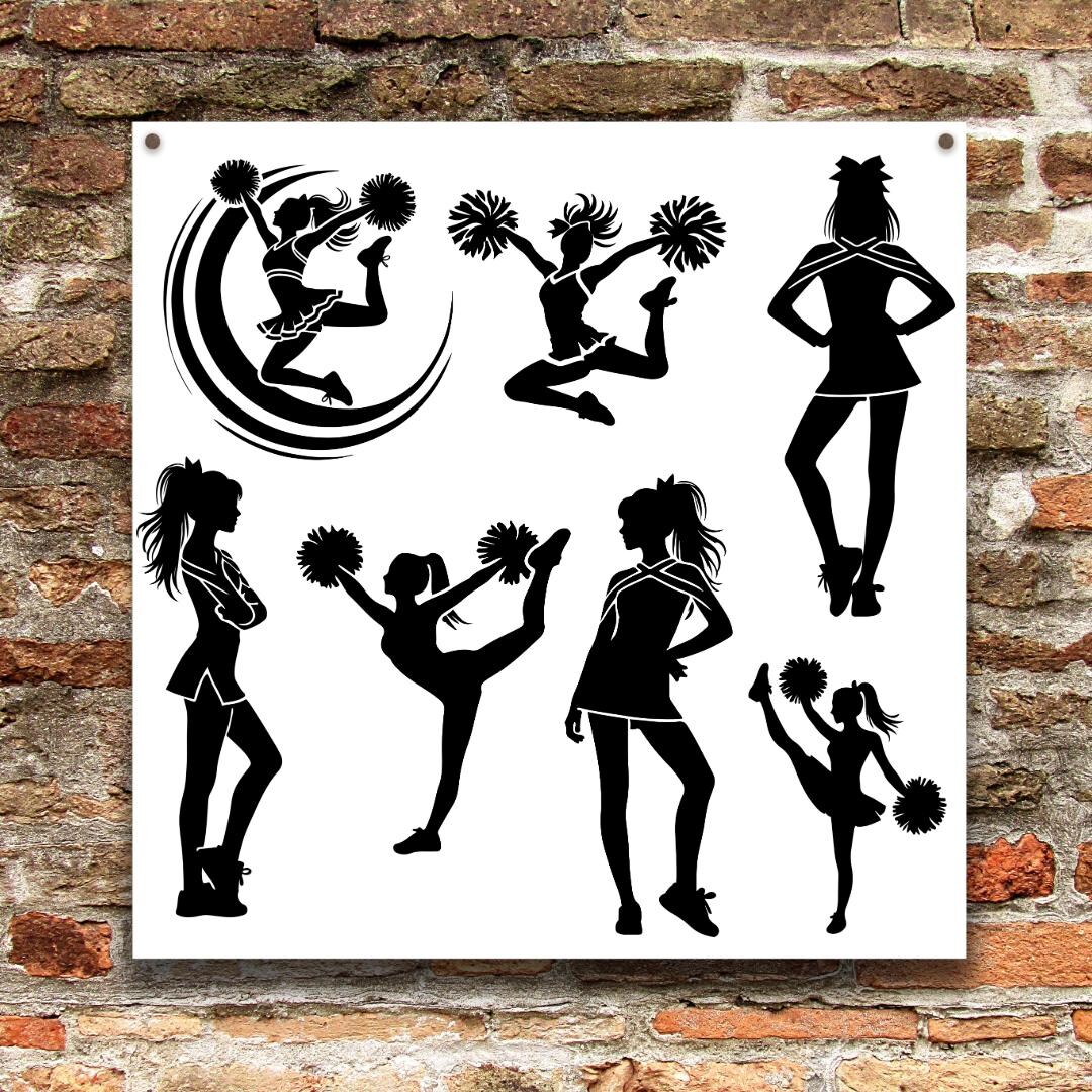 Cheerleader Poses Accent Pack - Cheer - SVG, PNG, JPEG - Etsy