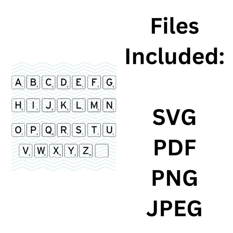 Scrabble Letter Tiles - Full Alphabet - SVG, PNG, JPEG - Etsy