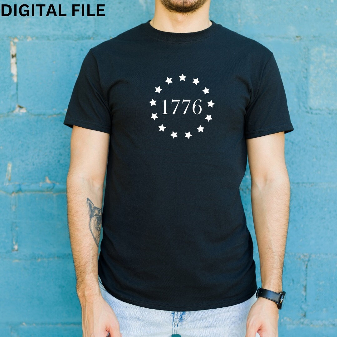1776 Decal With 13 Stars - Freedom & Patriotism - SVG, PNG, JPEG - Etsy