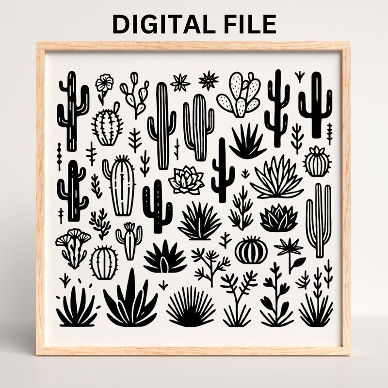 Cactus Wall Decal - Etsy