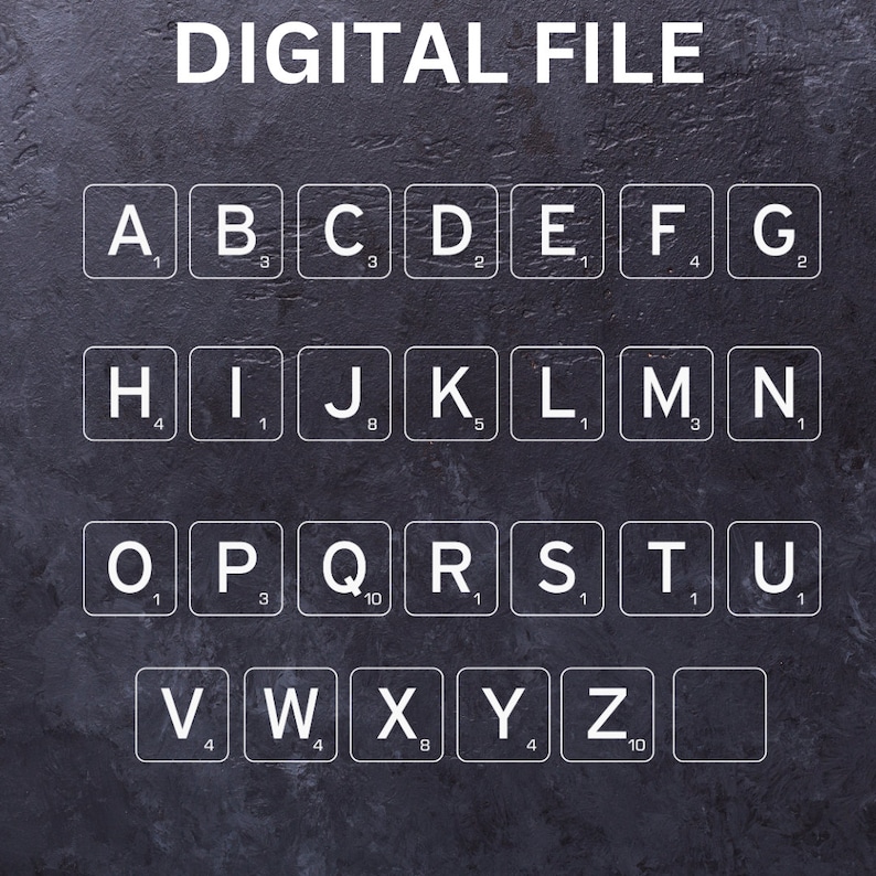 Scrabble Letter Tiles - Full Alphabet - SVG, PNG, JPEG - Etsy UK