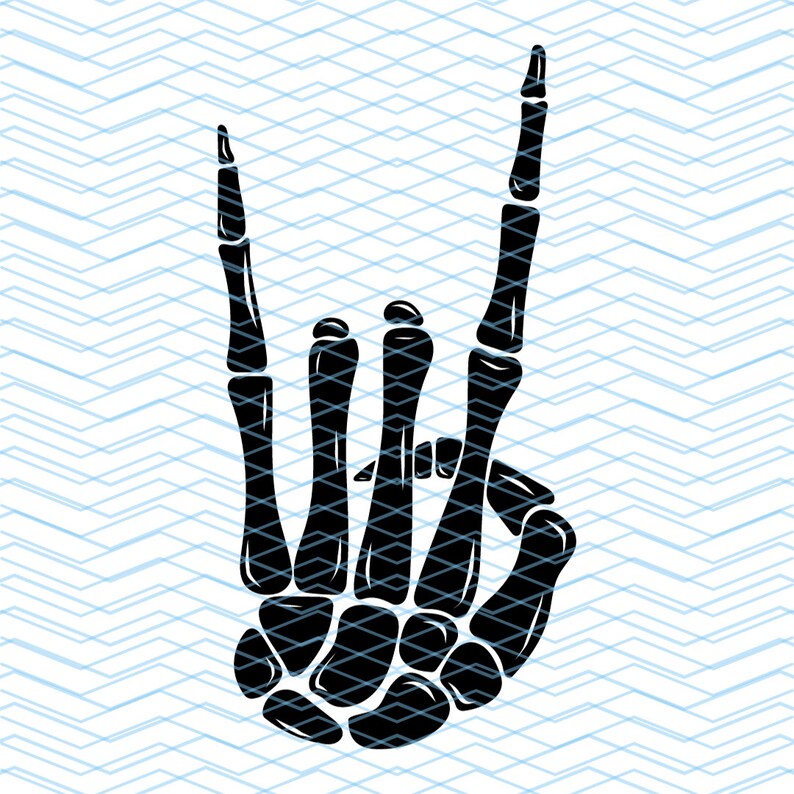 Rock on Skeleton Hand - SVG, PNG, JPEG - Etsy Australia