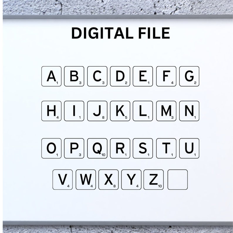 Scrabble Letter Tiles - Full Alphabet - SVG, PNG, JPEG - Etsy UK