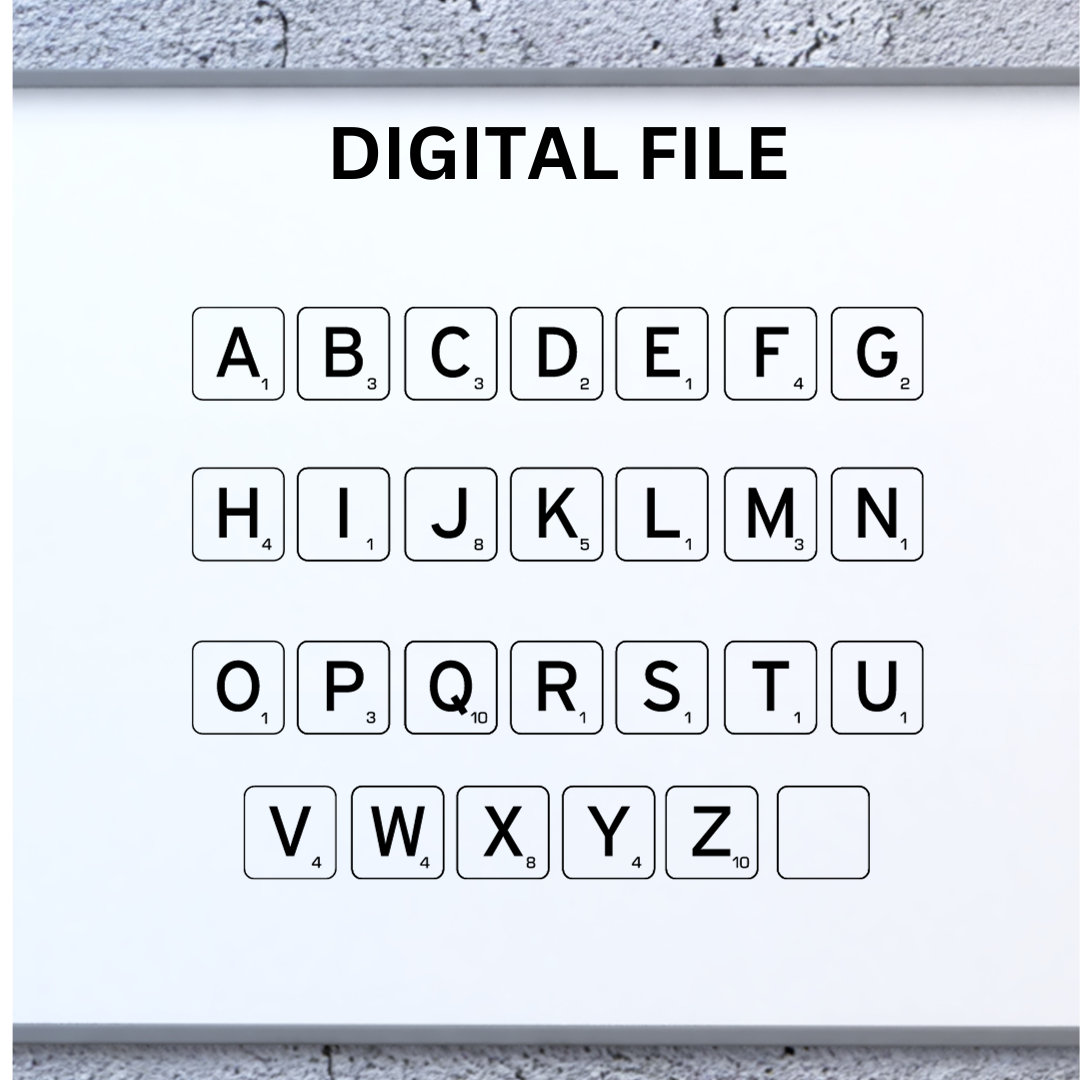Scrabble Letter Tiles - Full Alphabet - SVG, PNG, JPEG - Etsy