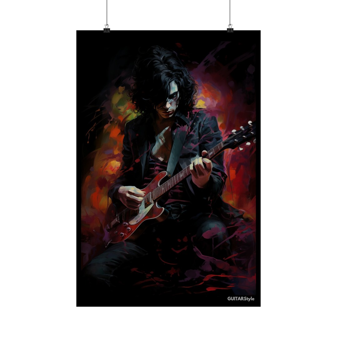 Rock Guitarist Poster Digital Download Guitar Poster for Music Lover ...