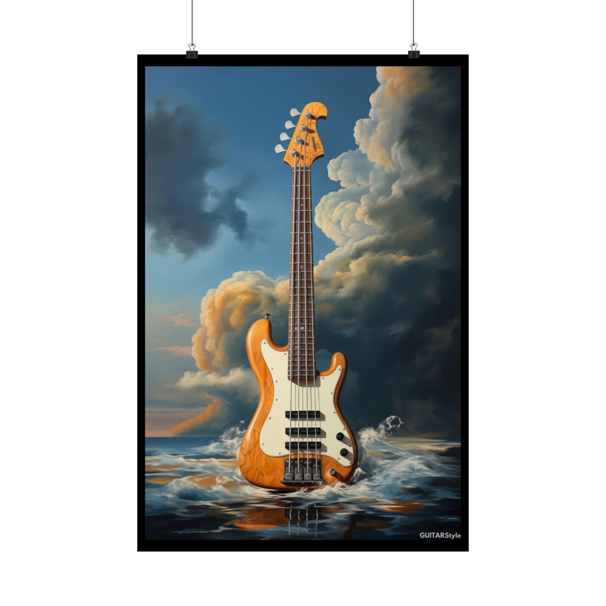 Epic Bass Guitar Poster, Guitar Art, Musician Poster, Music Lover ...