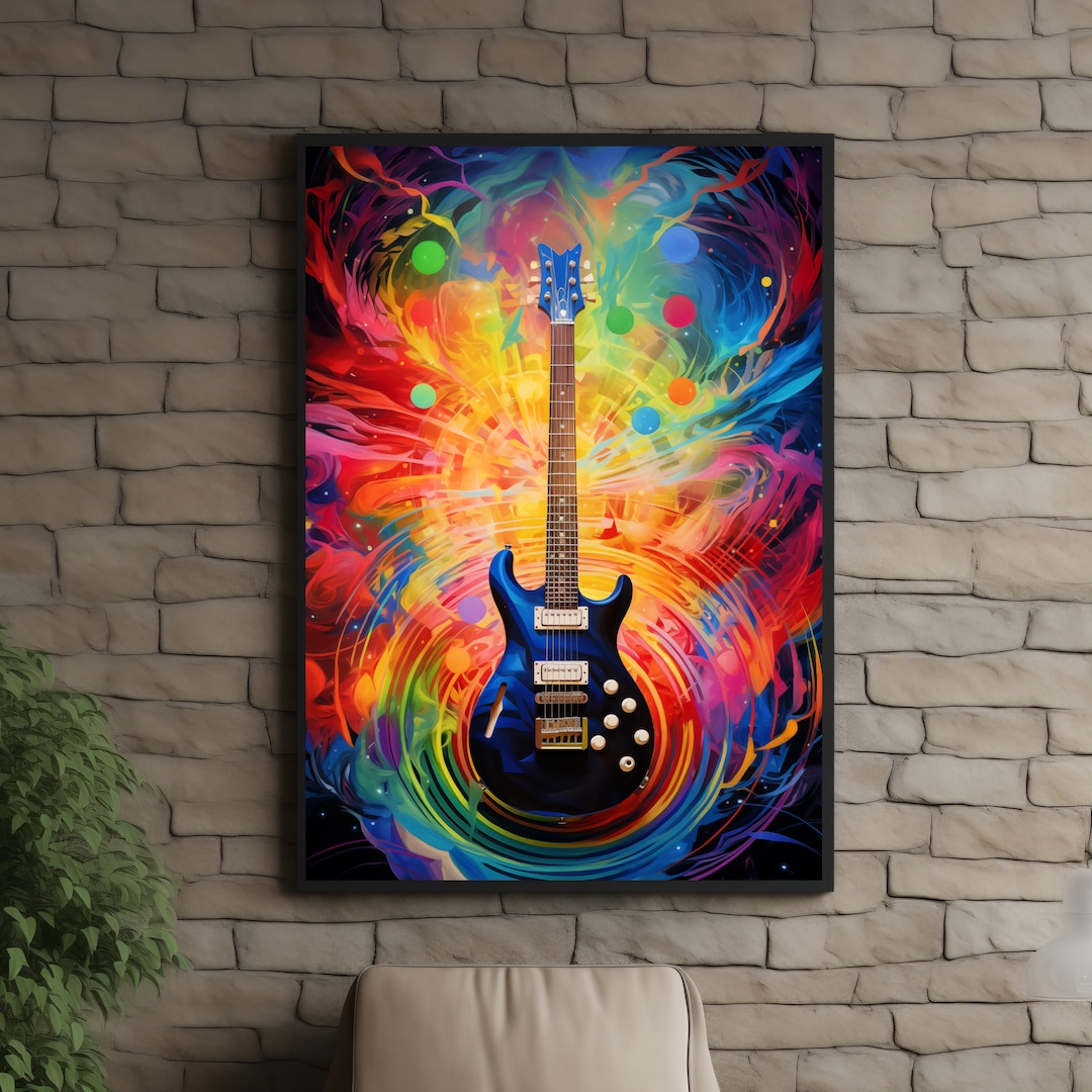 Zen Guitar Poster Digital Download Guitar Art for Musician Poster for ...