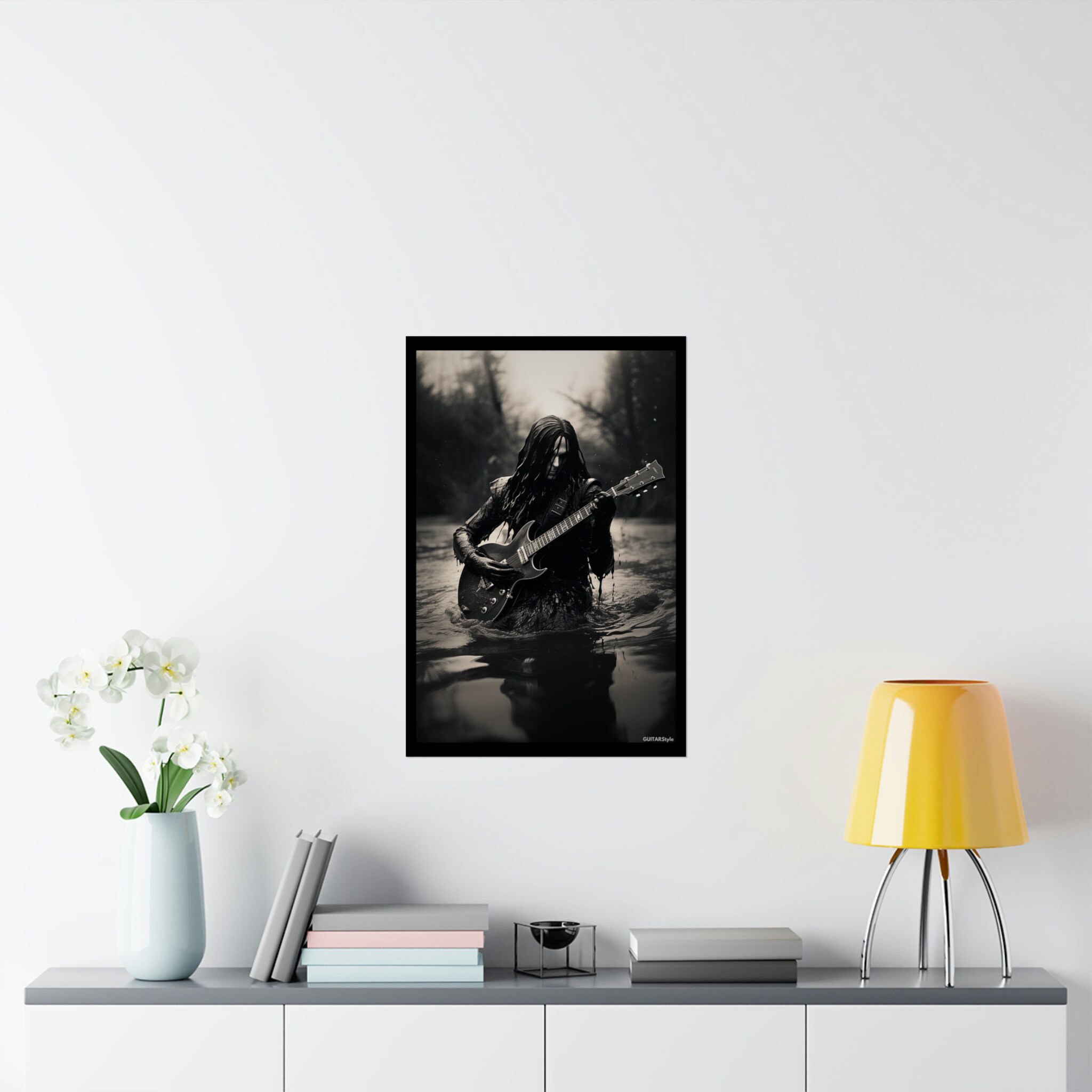 Metal Guitarist Poster Guitar Digital Download Art for Heavy Metal Fan ...