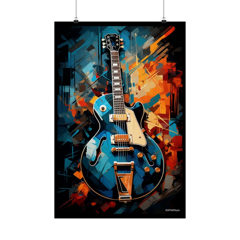 Beautiful Archtop Guitar Poster, Guitar Art, Musician Poster, Music ...
