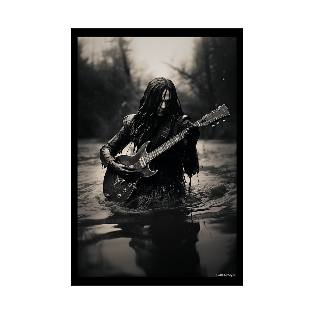 Metal Guitarist Poster Guitar Digital Download Art for Heavy Metal Fan ...