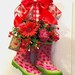 Pink Strawberry Rain Boot Wreath - Etsy
