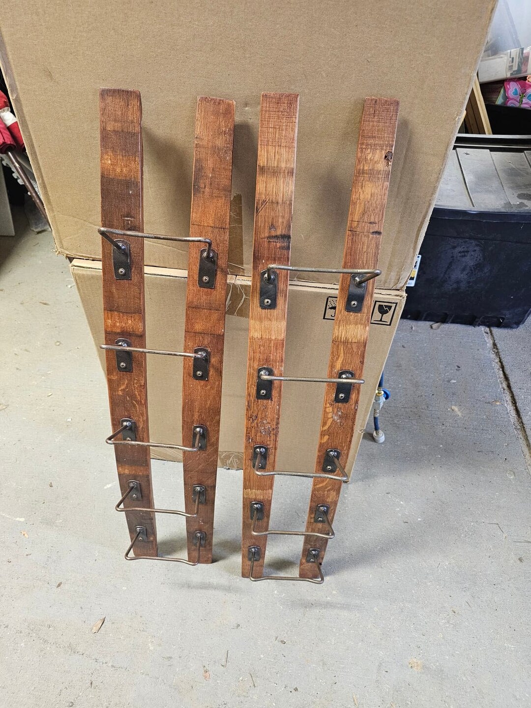 2 Barrel-stave Wall Wine Rack - Etsy