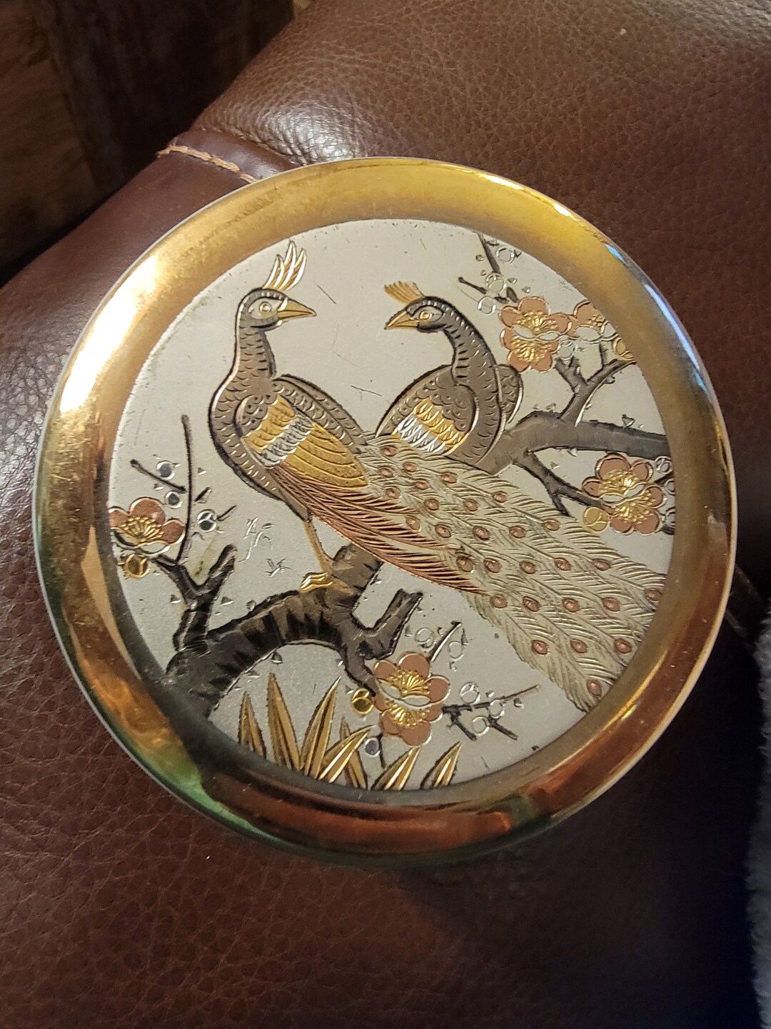 Vintage Art of Chokin 24KT Gold Lidded Trinket Dish Vintage Original ...