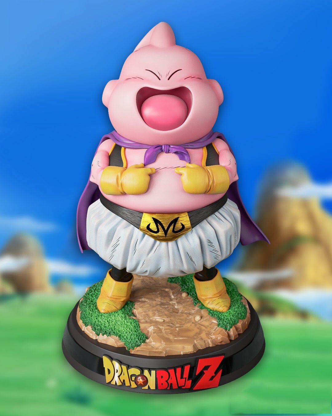 Majin Buu 3d Printed Hand Painted Figure Fanart Majin Buu Hand Made ...