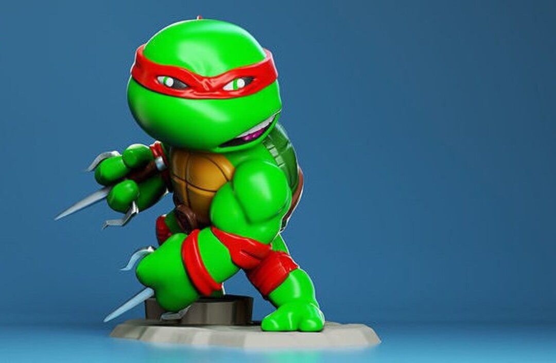 Raphael 3d Printed Hand Painted Figure Fanart Raphael Hand Made Statue ...