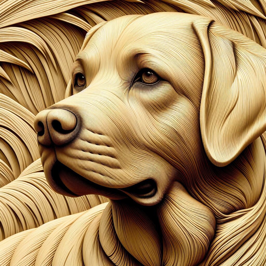 Wood Labrator Hueforge Stl File Labrator 3d Printed Labrator Wall Art ...