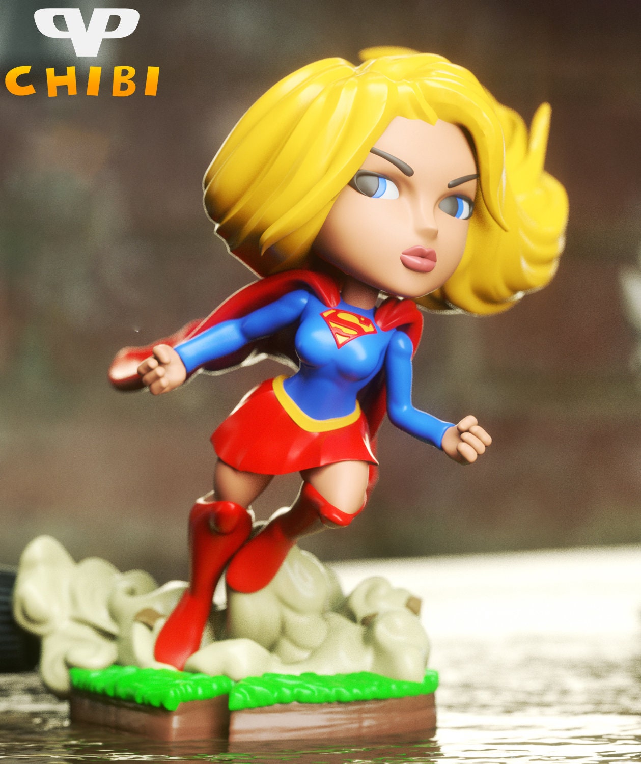 Supergirl 3d Printed Hand Painted Fanart Figure Supergirl Hand Made ...