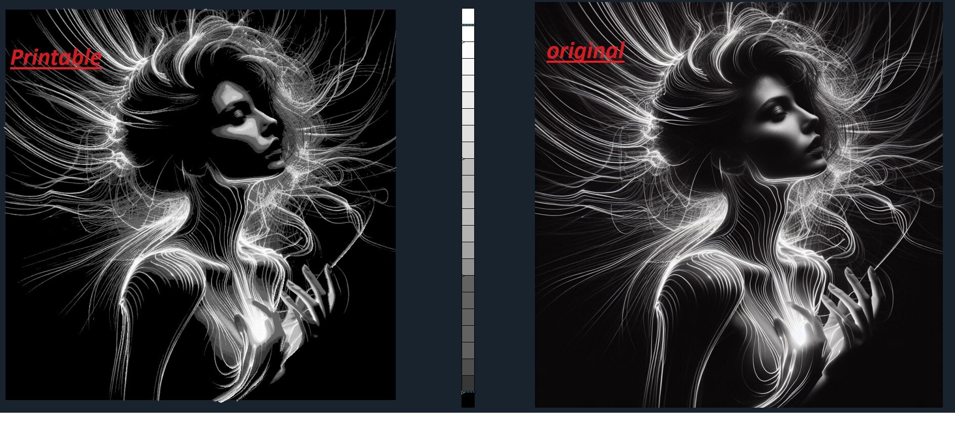 Lighting Woman Hueforge Stl File 3d Printed Wall Art Décor 3d Filament ...