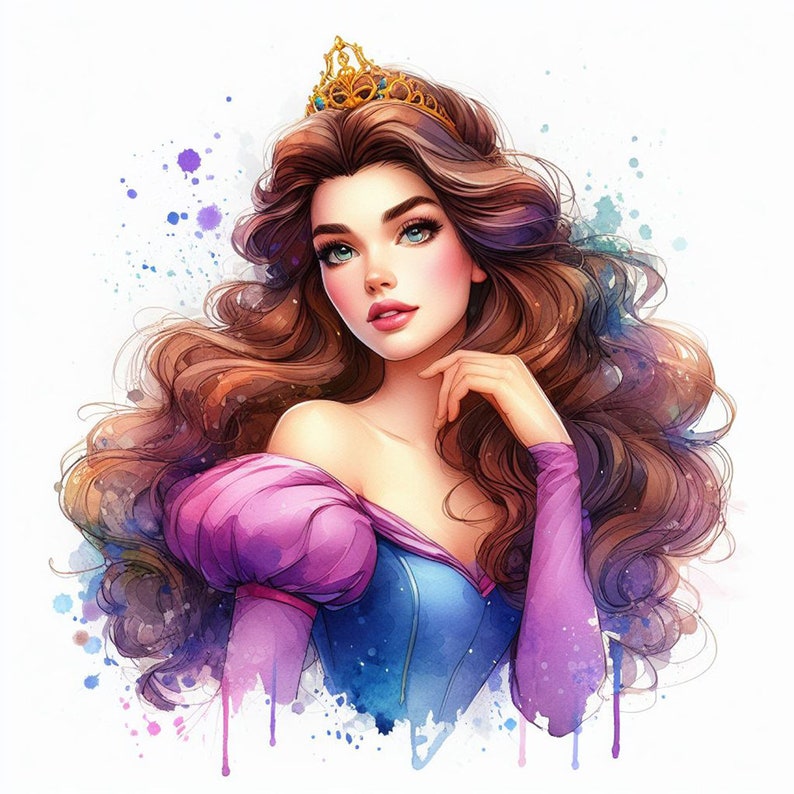 Girl Princess Theme Room Decor Princess Wall Art Colorful Princess ...