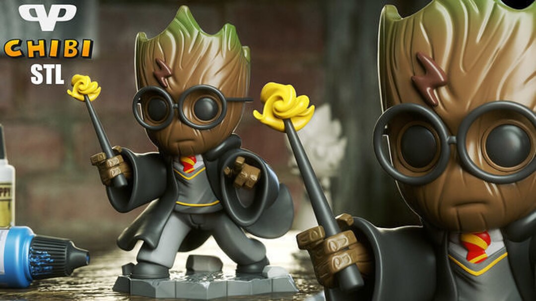 Harry Potter Groot Chibi/ 3d Printed / Collectible / Chibi /movie and ...