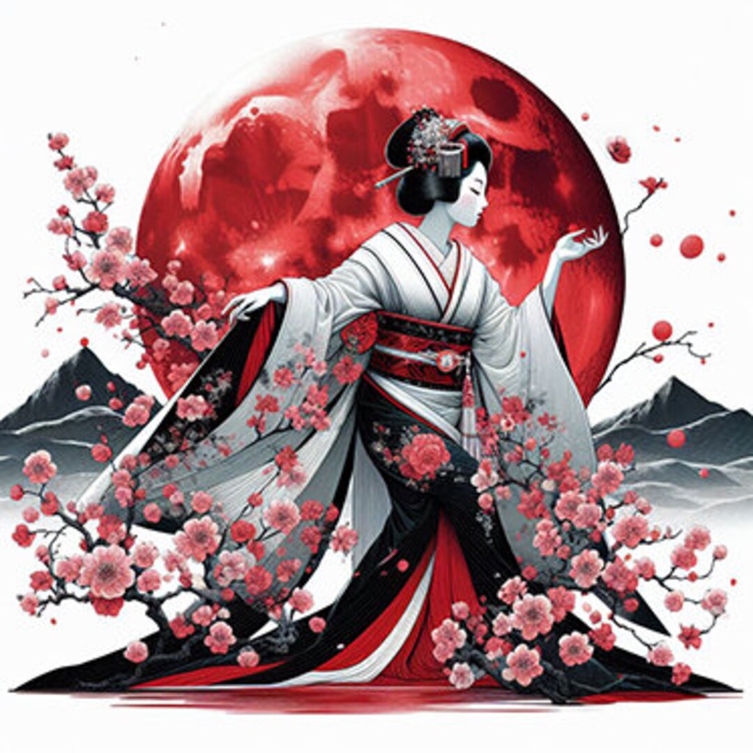 Geisha Hueforge Stl File Geisha 3d Printed Geisha Wall Art Décor Geisha ...