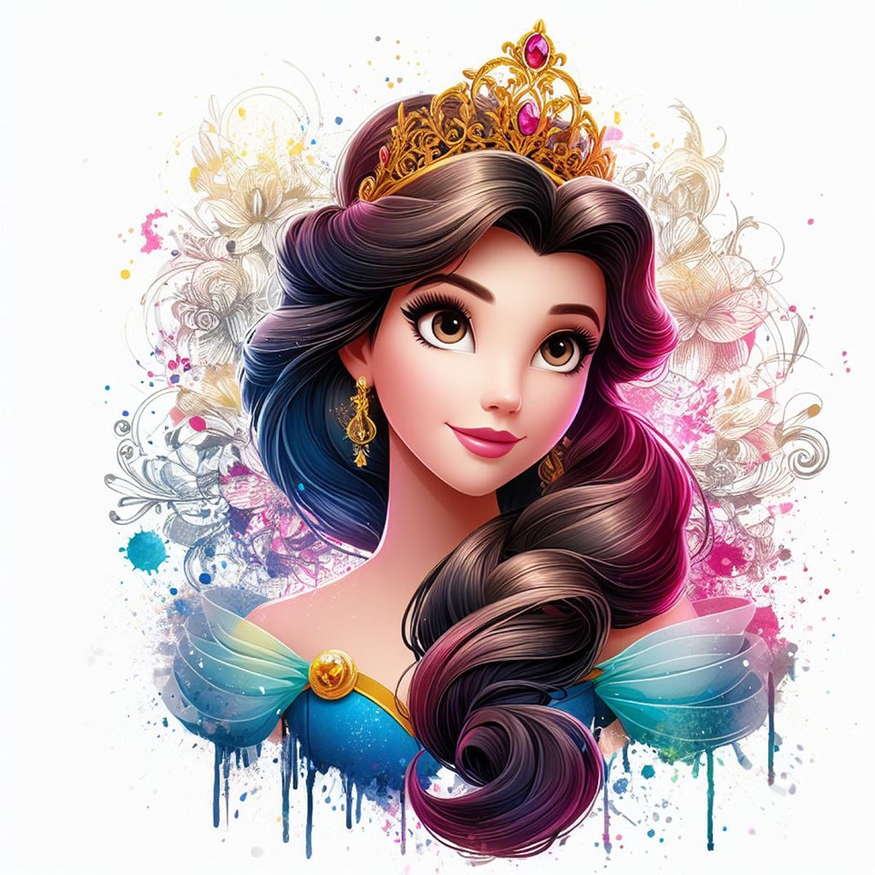 Girl Princess Theme Room Decor Princess Wall Art Colorful Princess ...