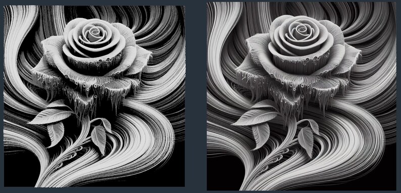 Rose Hueforge Stl File Rose 3d Printed Wall Art Décor Rose 3d Filament ...